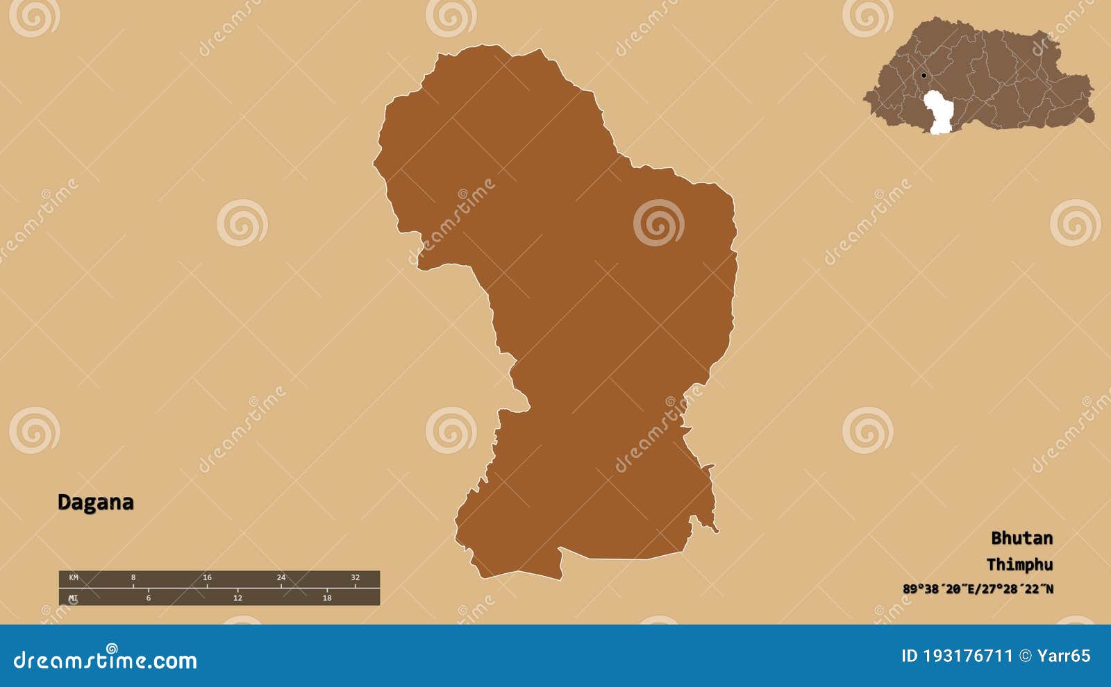 Dagana, District of Bhutan, Zoomed. Pattern Stock Illustration ...