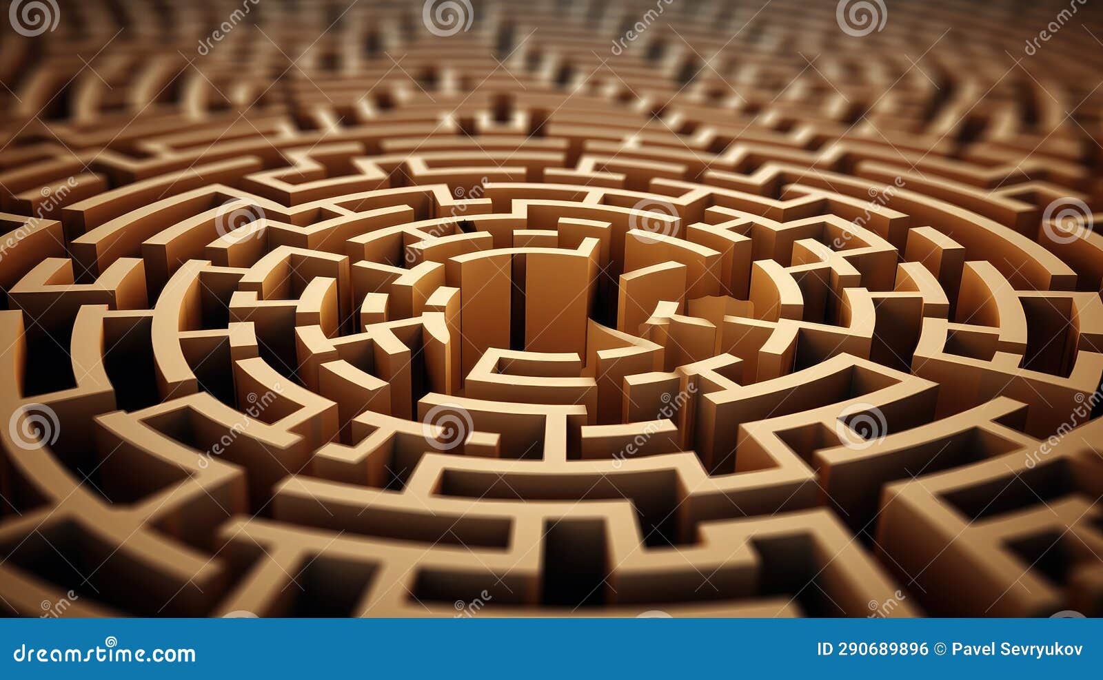 Shape Dimensional Labyrinth Abstract Stock Illustration - Illustration ...