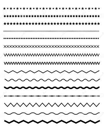 Shape Dividers Dividing Lines Borders Set Vector Design Stock Vector ...