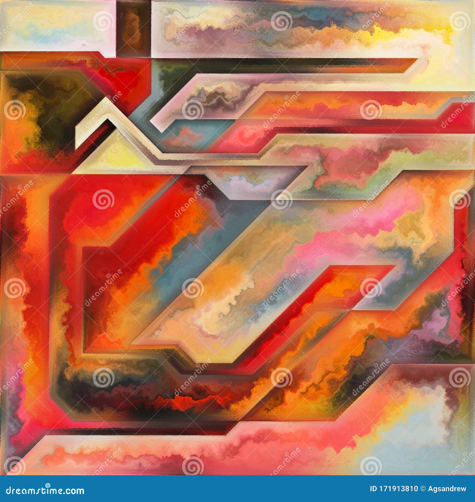 Shape Division in Art stock illustration. Illustration of modern ...