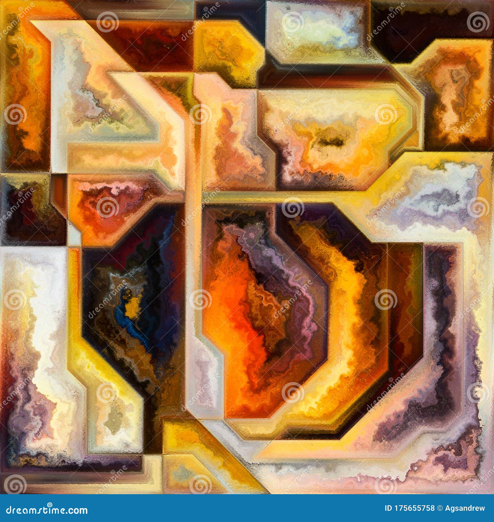 Shape Division in Art stock illustration. Illustration of color - 175655758