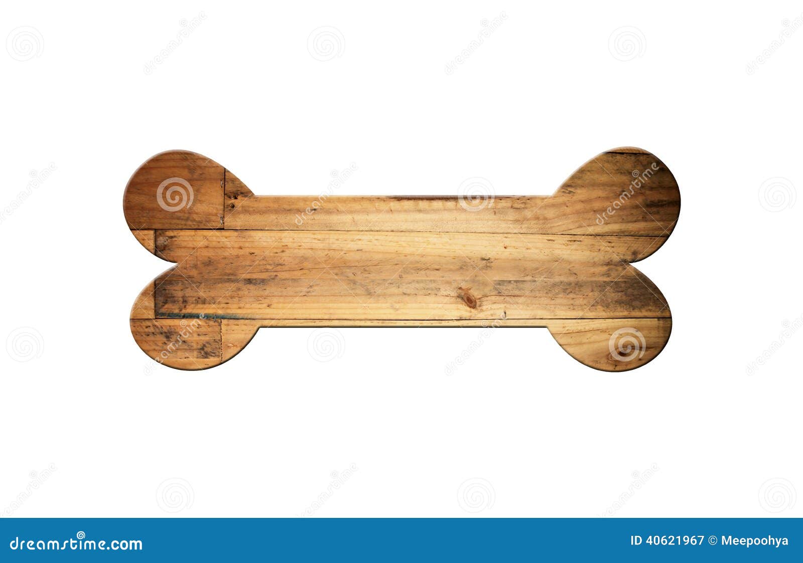 The Shape of Dog Bone on Old Wood Surface. Stock Image - Image of ...