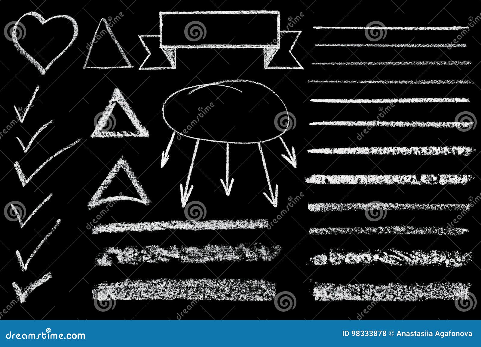 Shape drawn in chalk stock illustration. Illustration of copy - 98333878