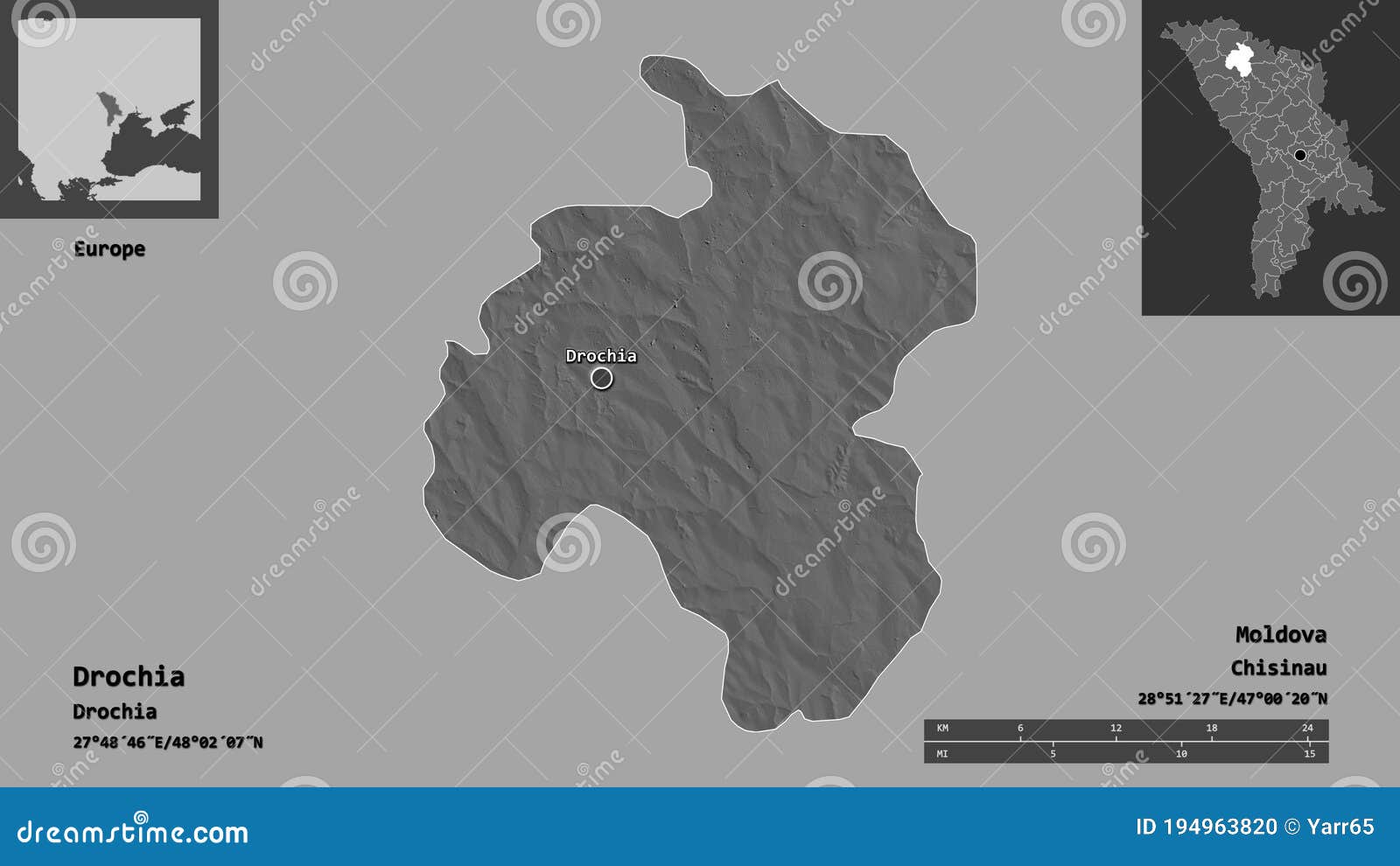 Drochia, District of Moldova,. Previews. Bilevel Stock Illustration ...