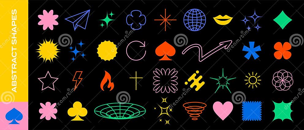 Shape Elements, Geometric Abstract Graphic Design, Vector Minimal ...