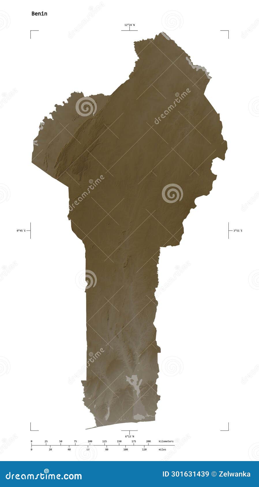 Benin Shape On Gradient Background. Country Map With Scratch Texture ...