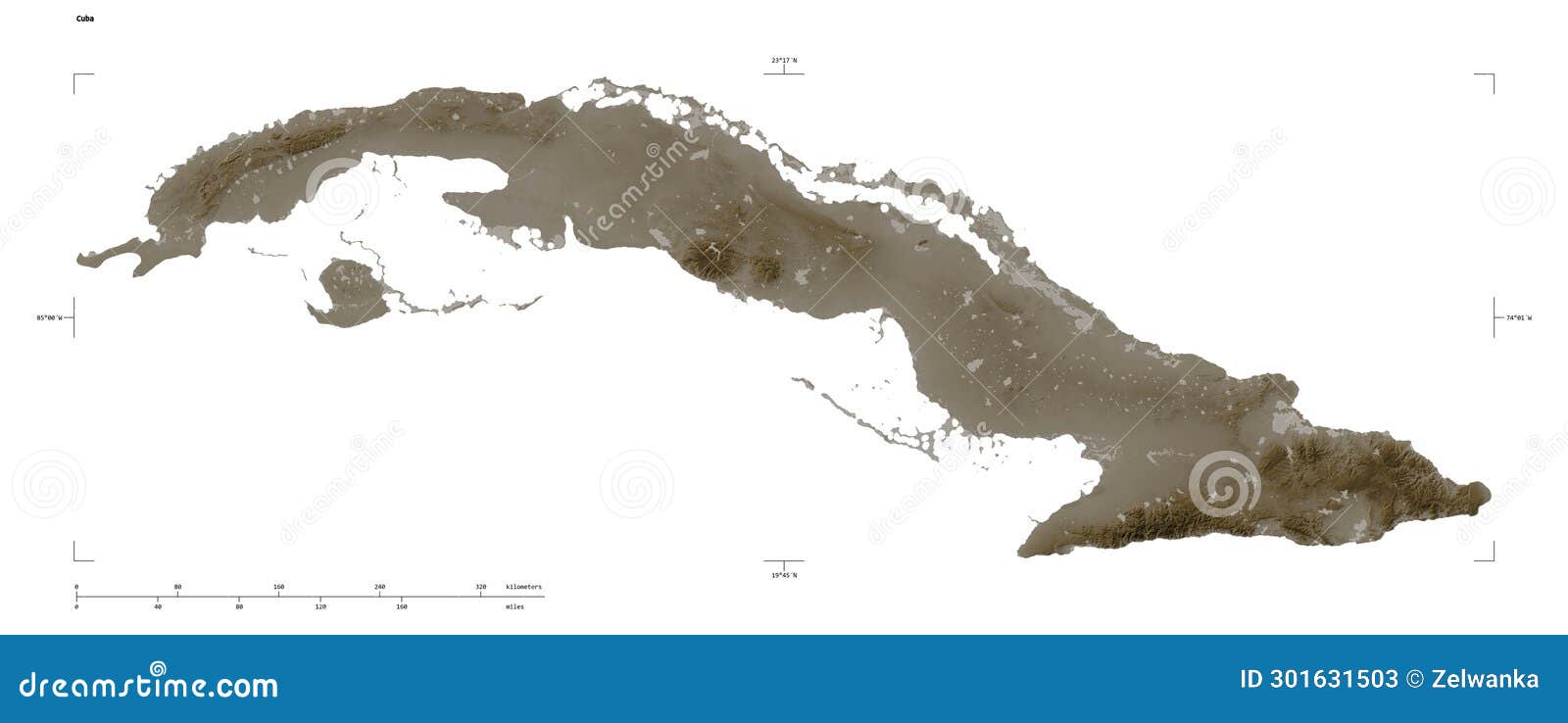 Cuba shape on white. Sepia stock illustration. Illustration of north ...