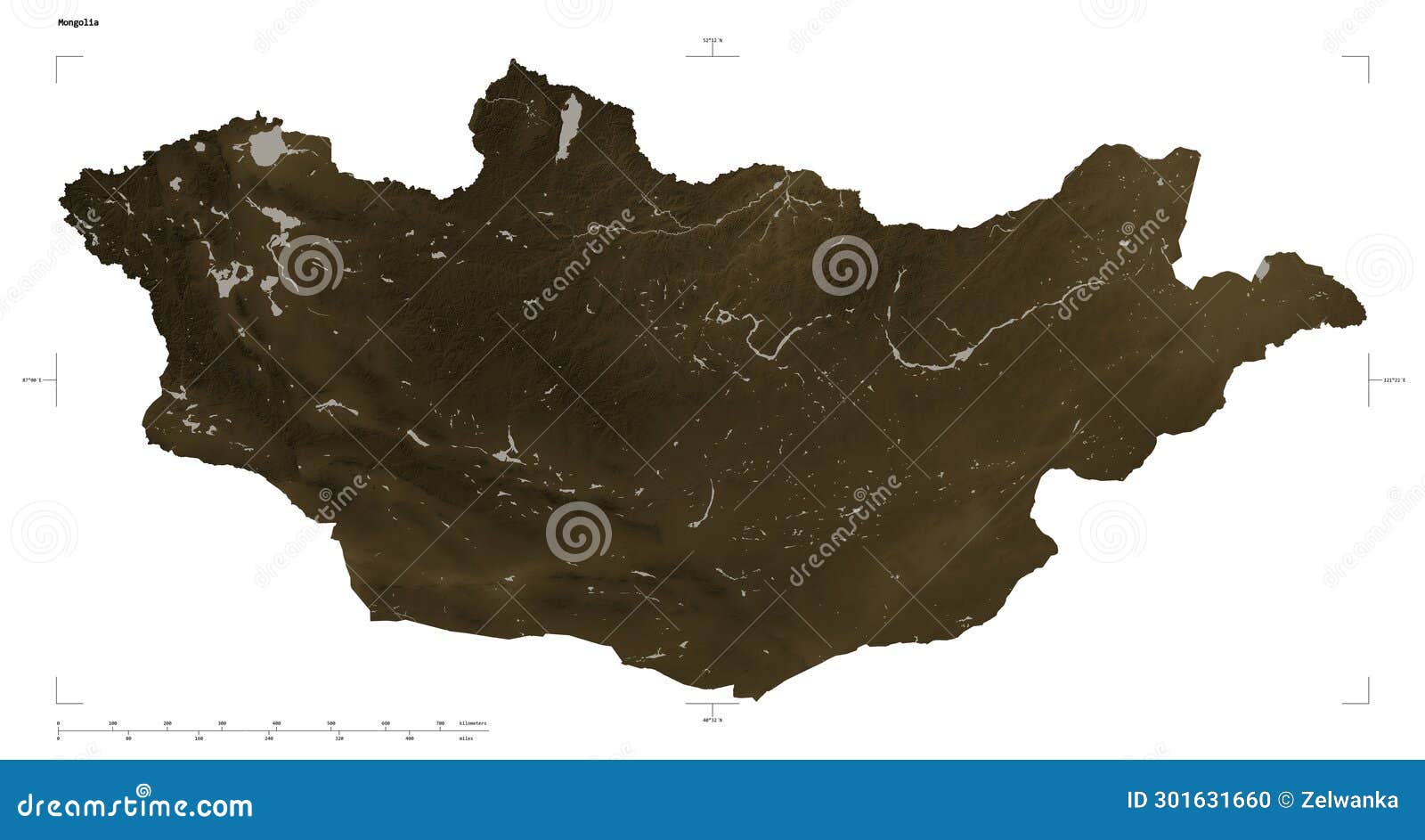 Mongolia Shape on White. Sepia Stock Illustration - Illustration of ...