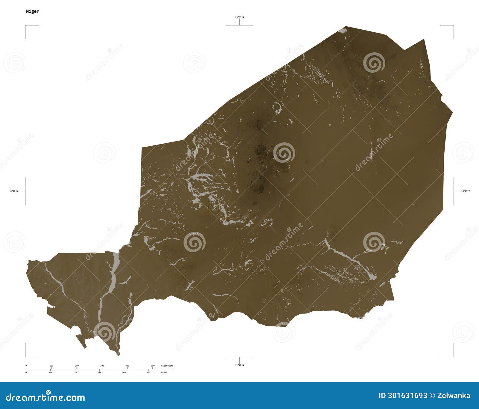 Niger Shape on White. Sepia Stock Illustration - Illustration of shape ...
