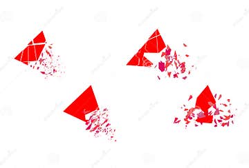 Shape Explosion Broken and Shattered Flat Style Design Vector ...