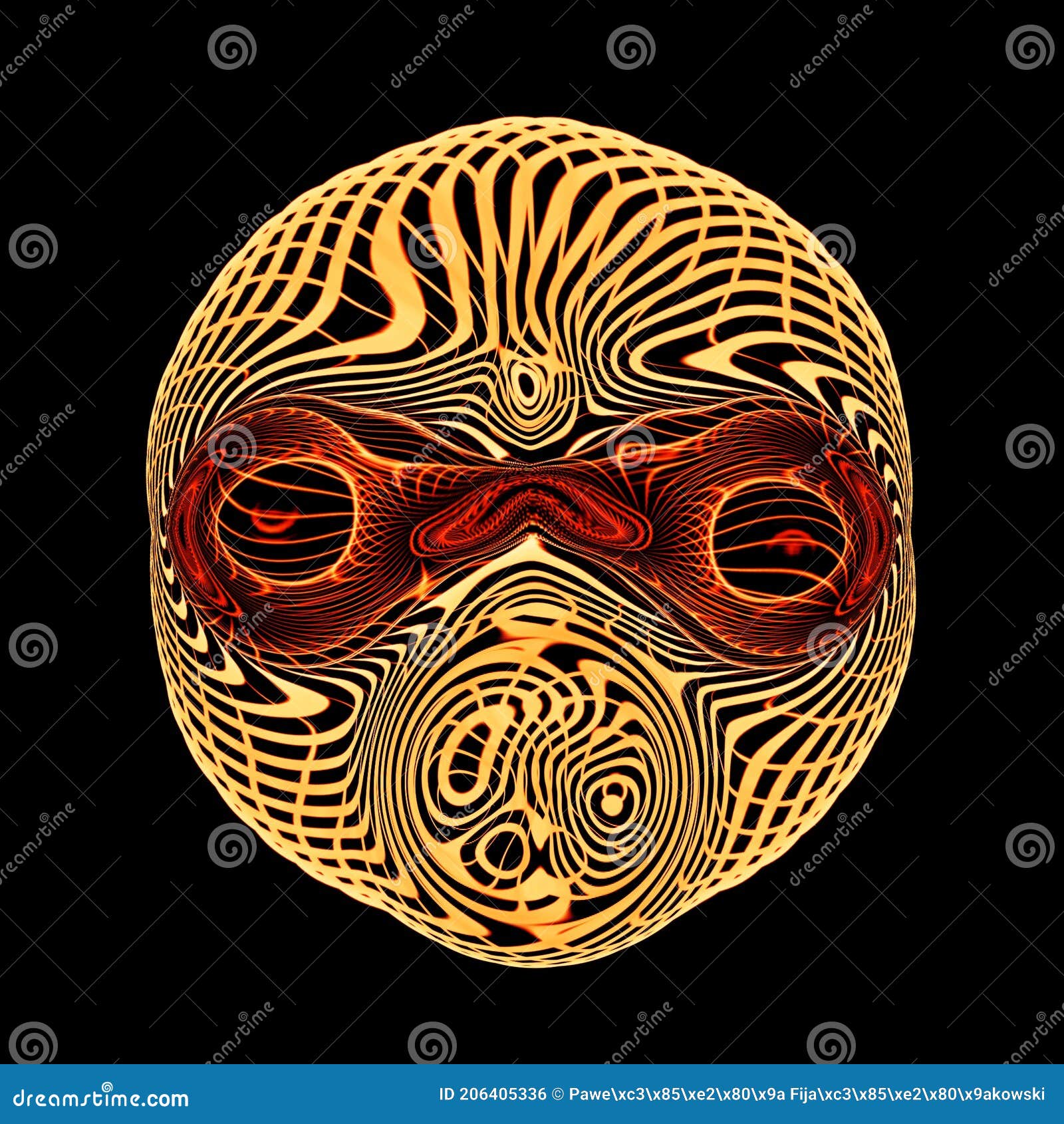 Shape of Face on the Black Background Stock Illustration - Illustration ...