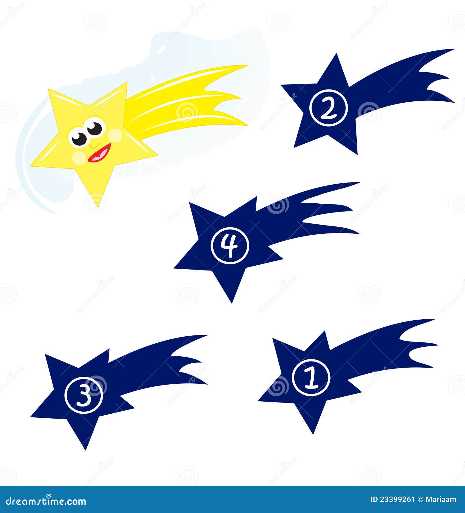 Shape of the falling star stock illustration. Illustration of ...