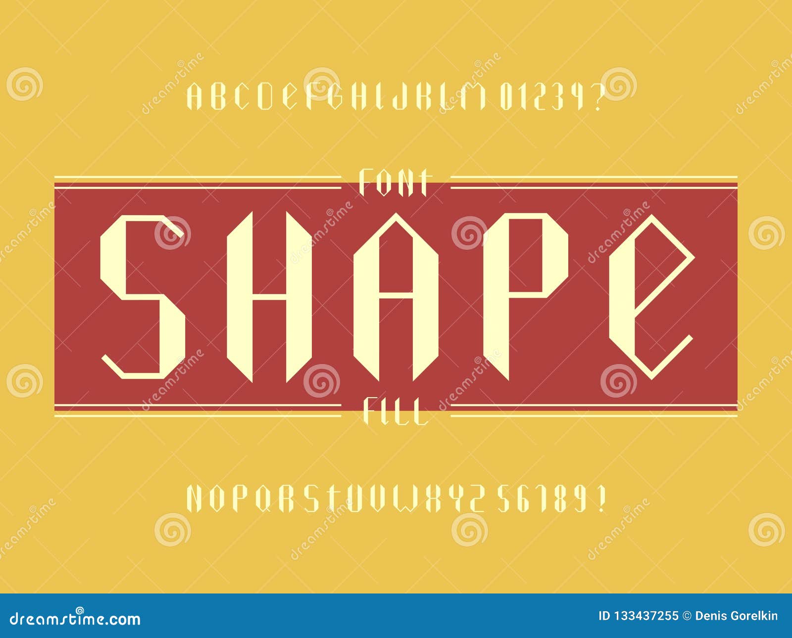 Shape Fill Font. Vector Alphabet Stock Vector - Illustration of shape ...