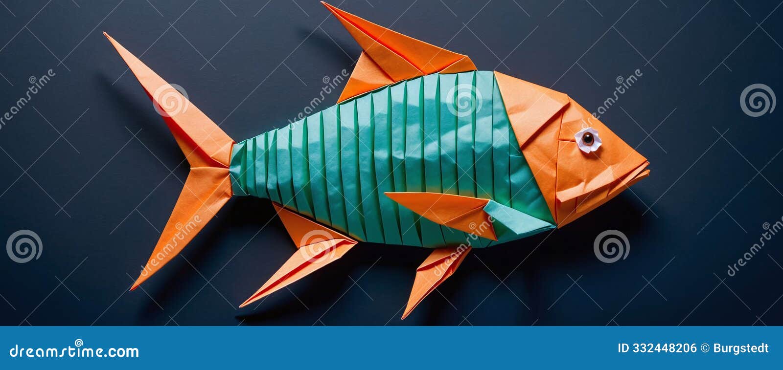 The Shape of a Fish Completely Folded Out of Paper, Abstract ...