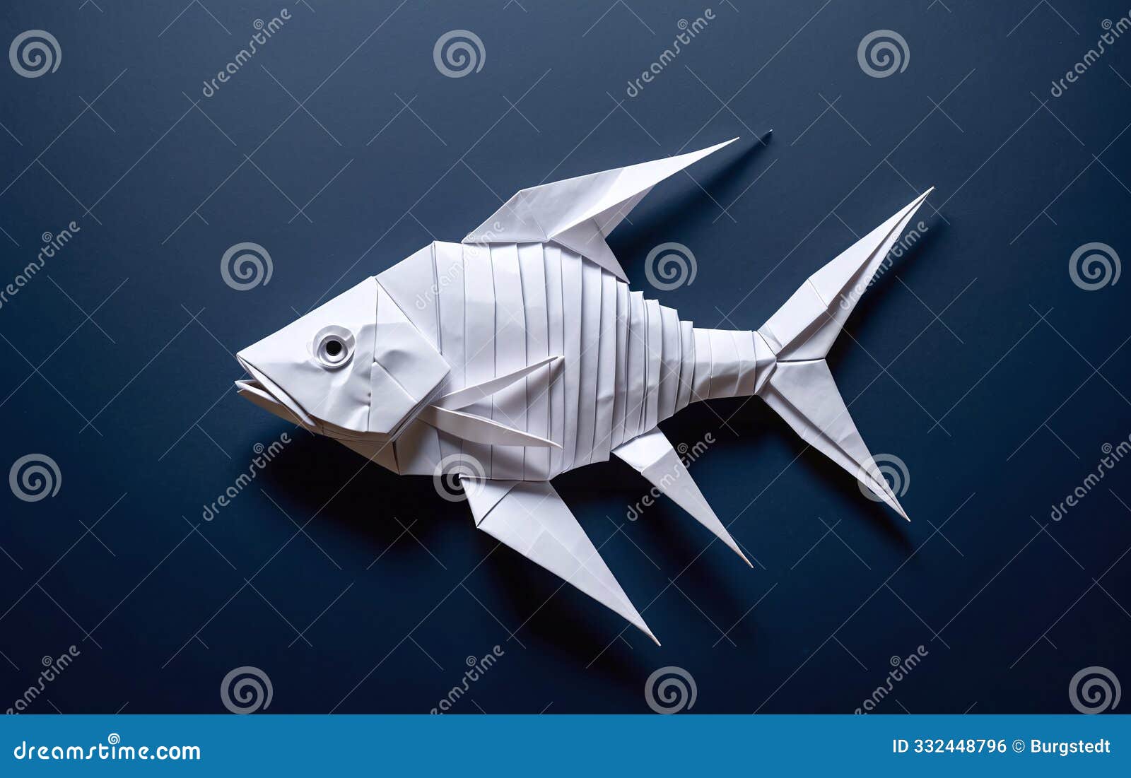 The Shape of a Fish Completely Folded Out of Paper, Abstract ...