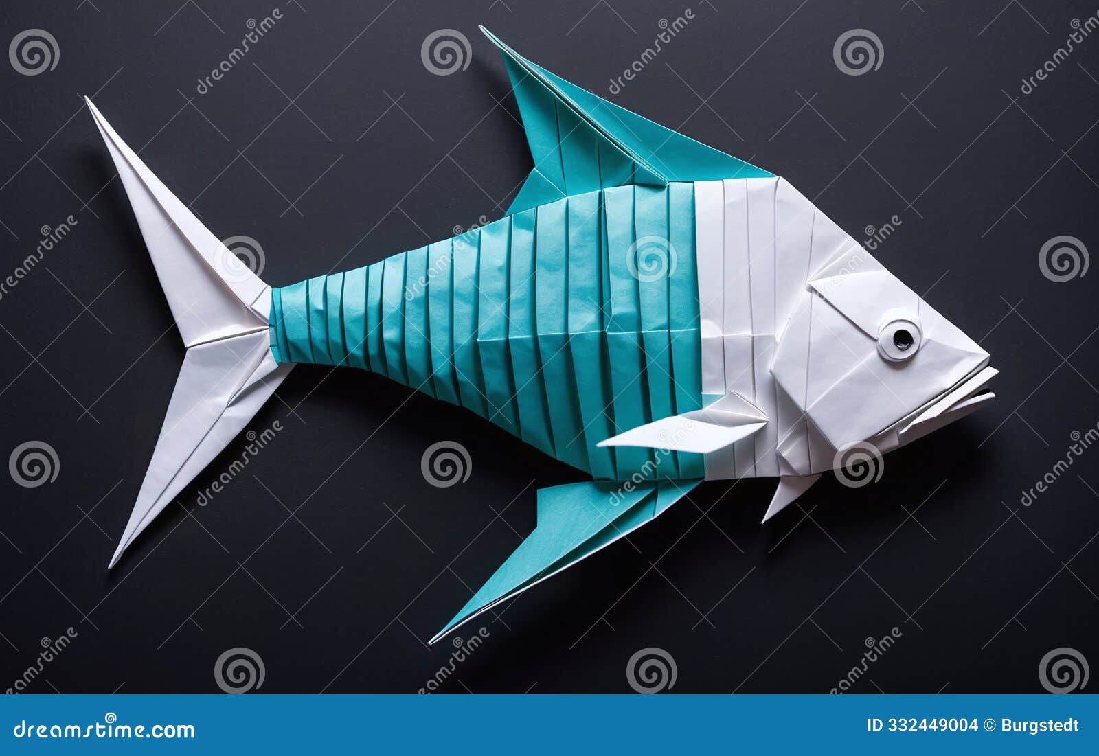 The Shape Of A Fish Completely Folded Out Of Paper, Abstract ...