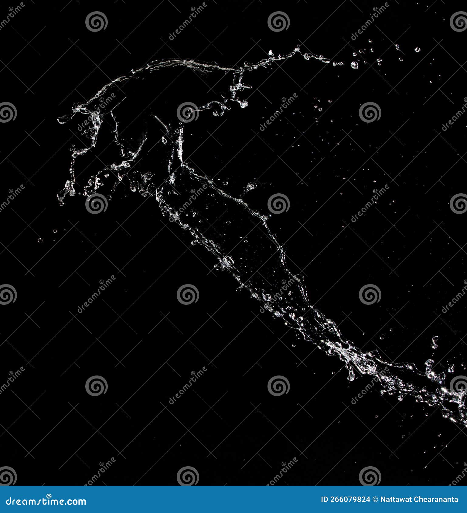 Shape Form Throw of Water Splashes into Drop Water Attack Fluttering in ...