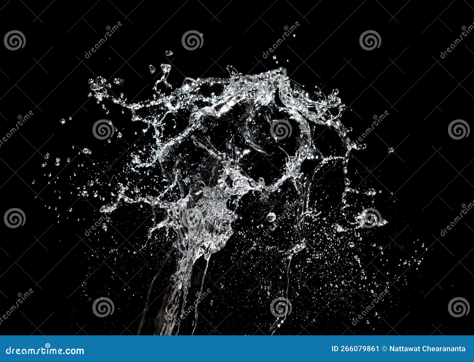 Shape Form Throw of Water Splashes into Drop Water Attack Fluttering in ...