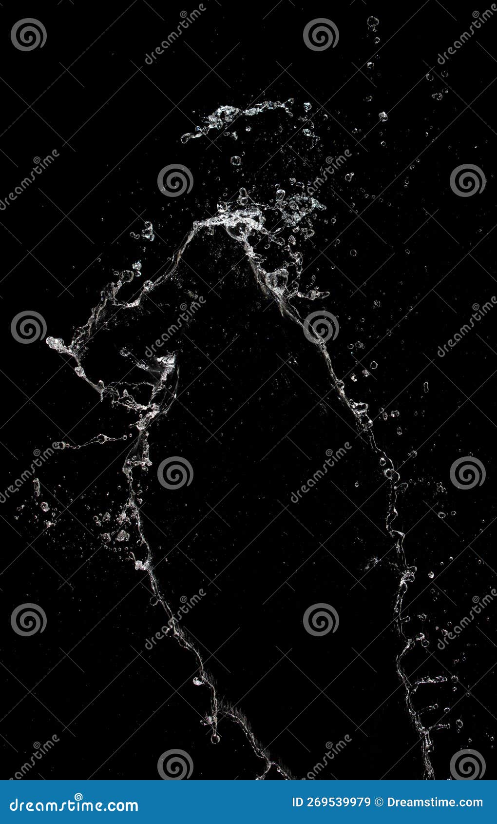 Shape Form Throw of Water Splashes into Drop Water Attack Fluttering in ...