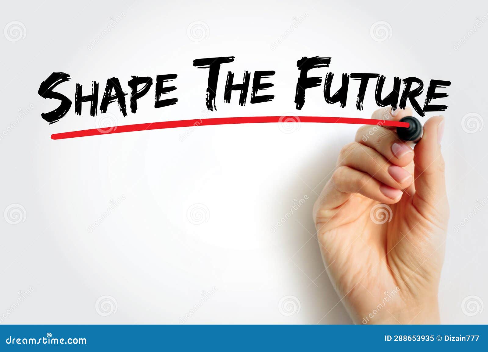 Shape the Future Text Concept for Presentations and Reports Stock Image ...