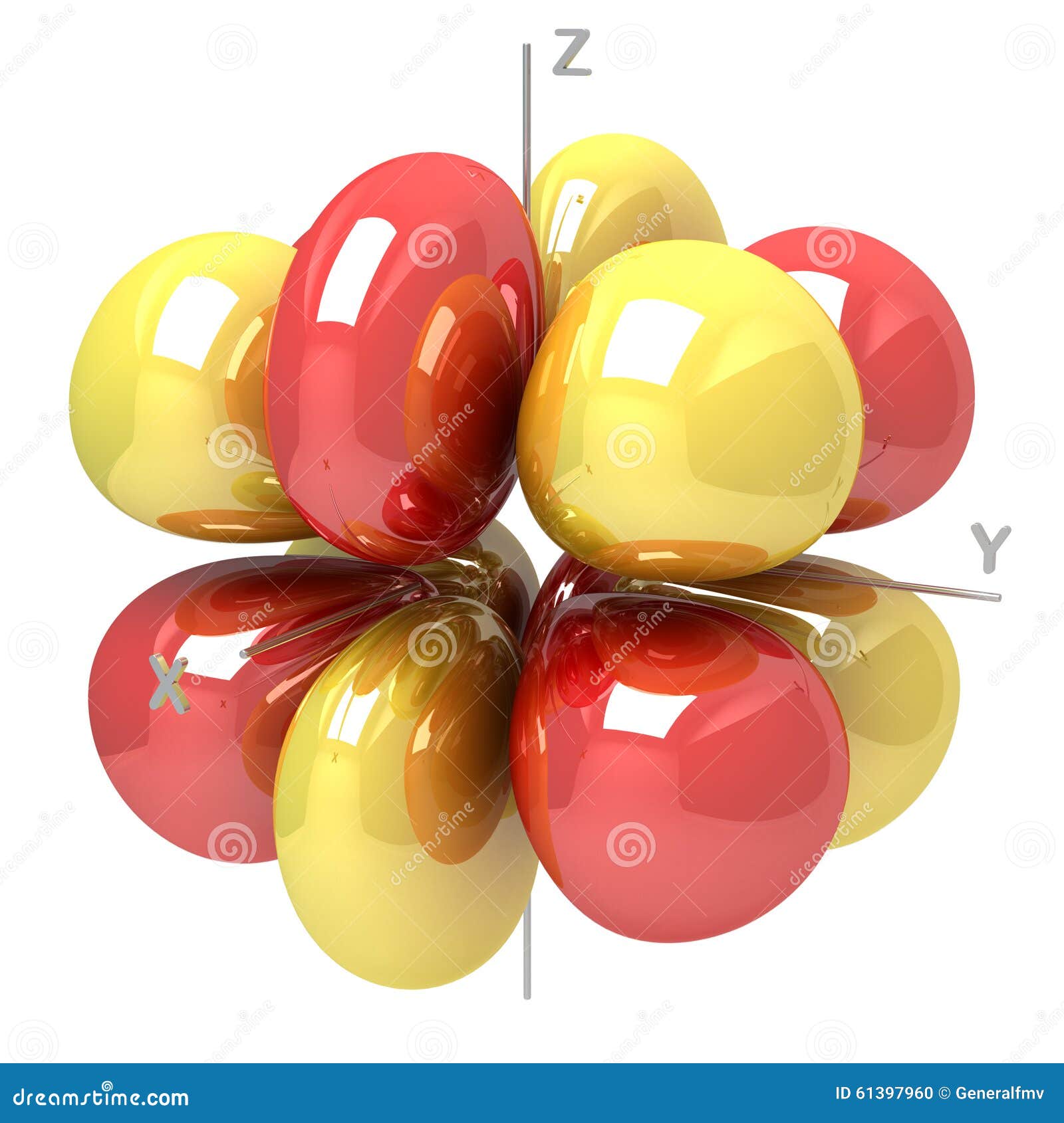 Shape Of The 5G M-2 Atomic Orbital On White Background. Available Other ...