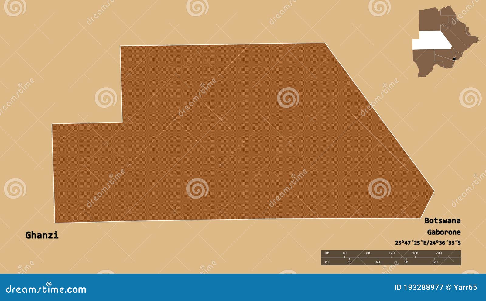 Ghanzi, District of Botswana, Zoomed. Pattern Stock Illustration ...