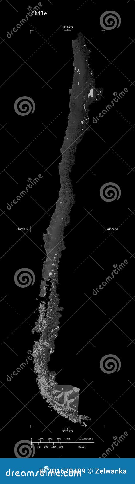 Chile Shape on Black. Grayscale Stock Illustration - Illustration of ...
