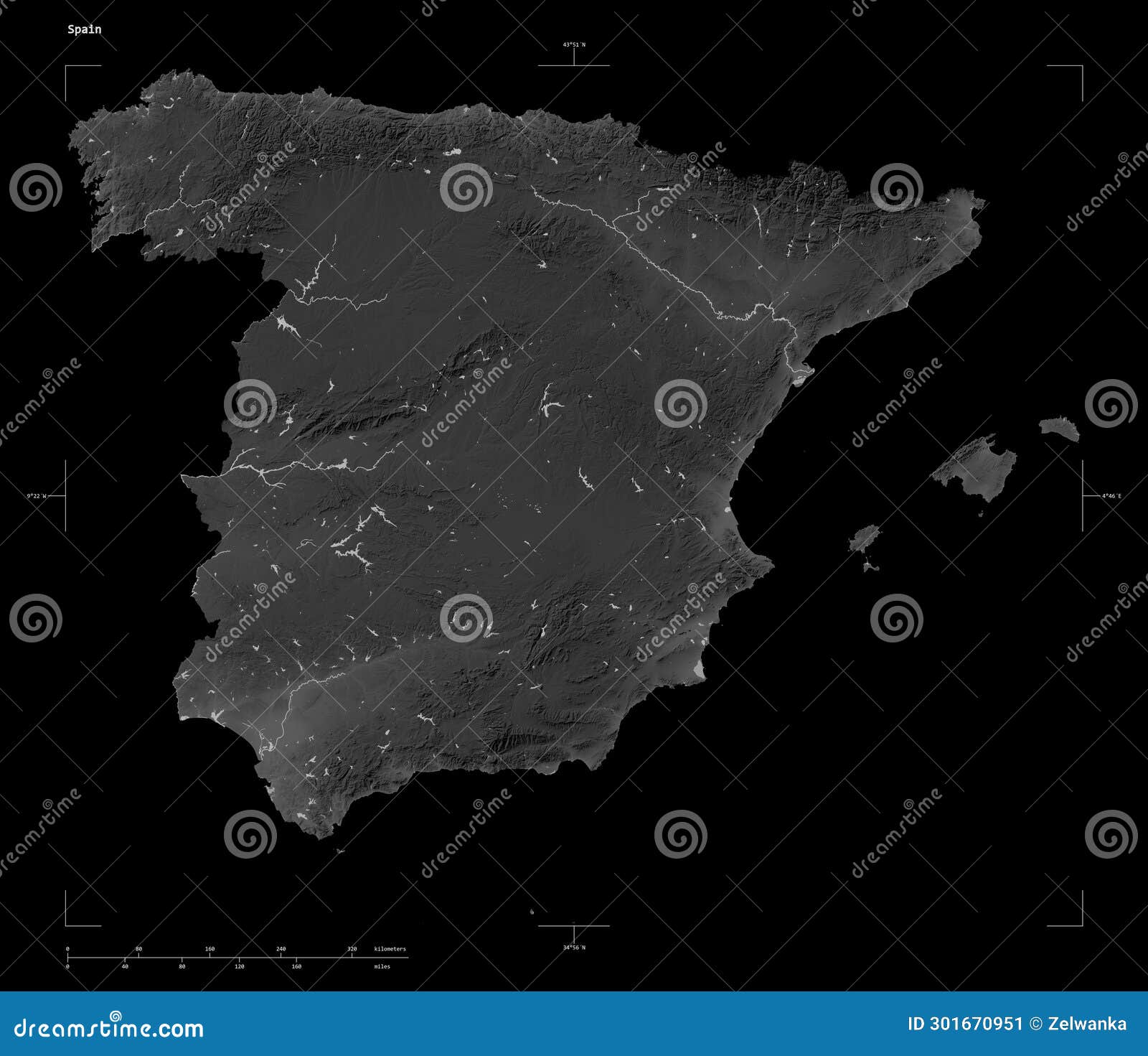 Spain Map Shape Vector. Spain Country Silhouette Illustration ...
