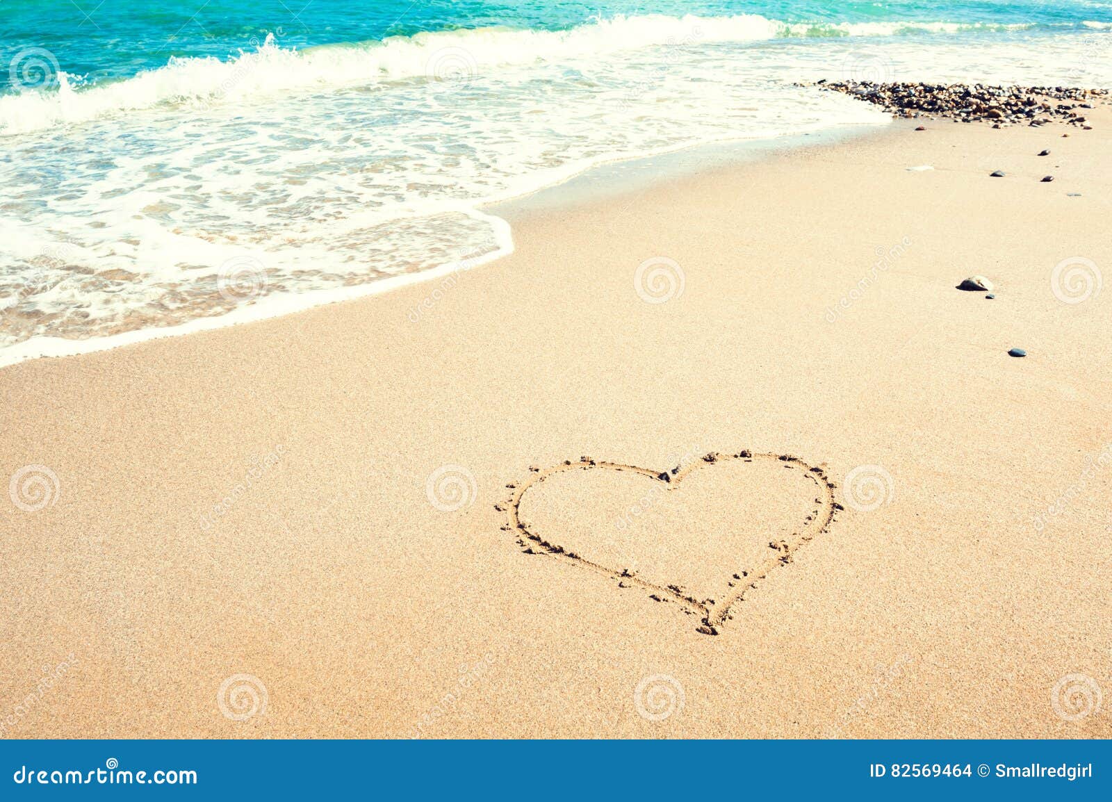 Shape of Heart on the Beach Stock Photo - Image of heart, resort: 82569464