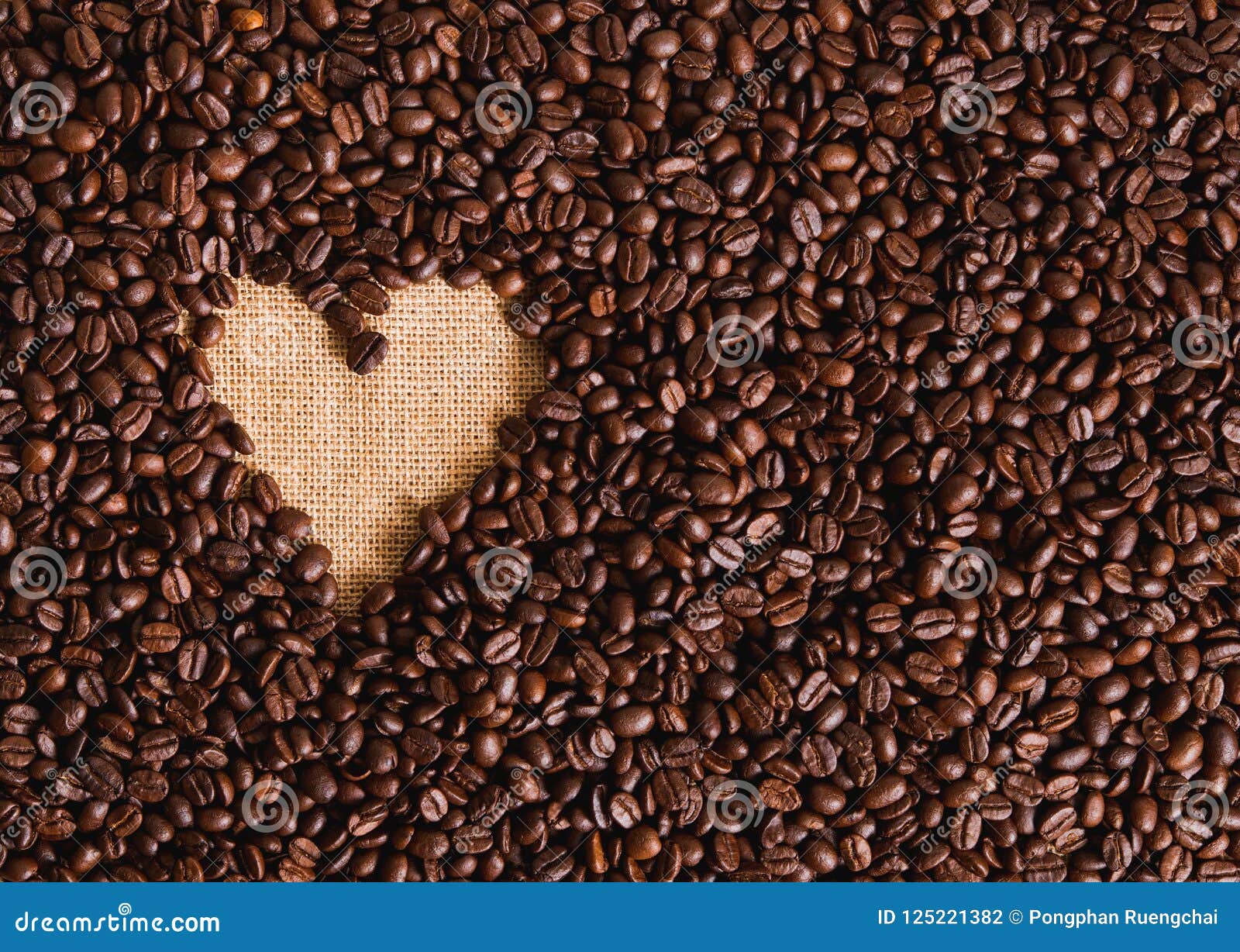 Shape of Heart from Coffee Beans Stock Photo - Image of sack, heart ...