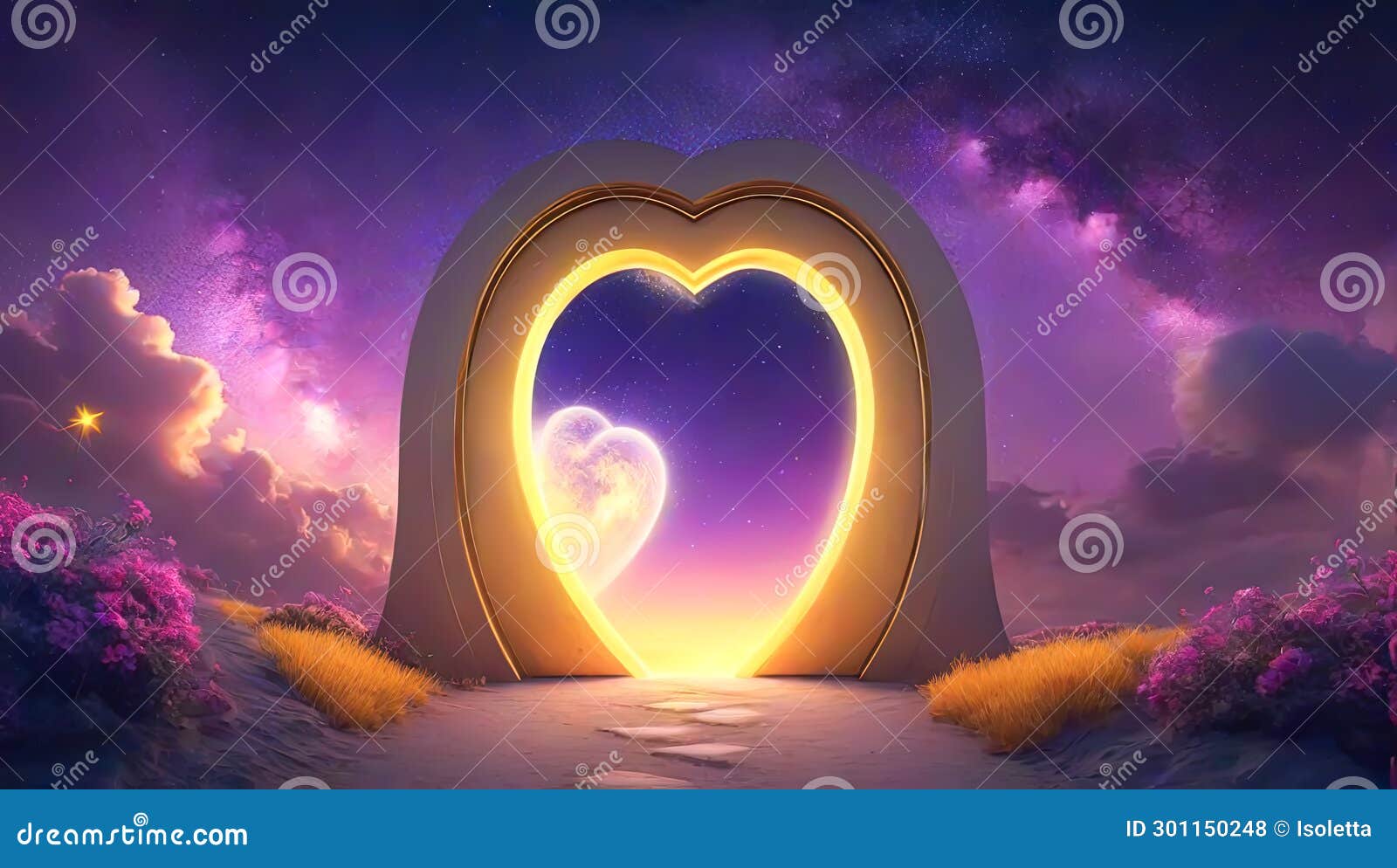 Shape of a Heart. Fantasy Illustration Stock Illustration ...