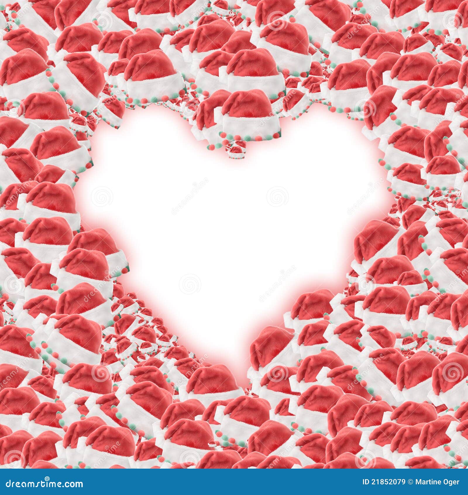 Shape Heart with Hat of Santa. Stock Image - Image of sante, claus ...
