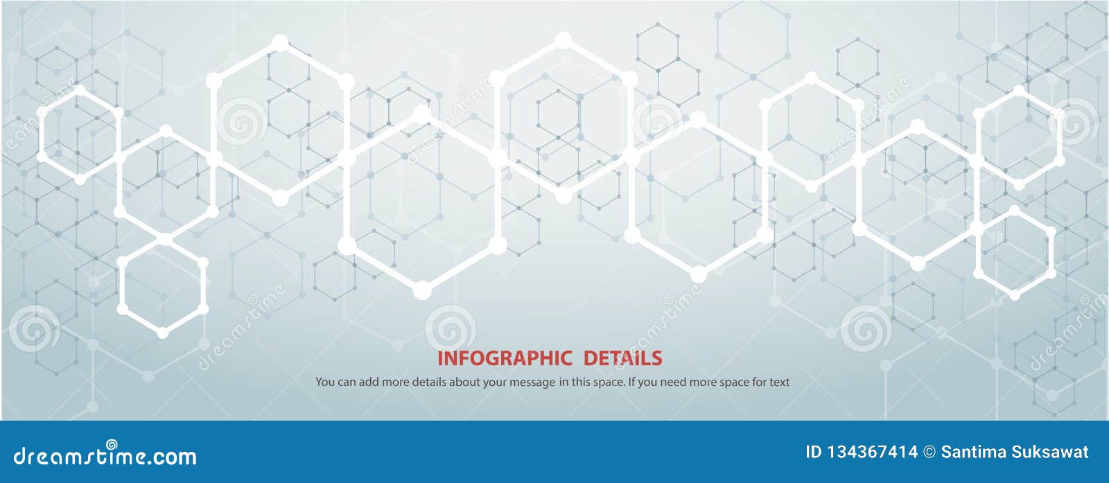 The Shape of Hexagon Concept Design Abstract Technology Background ...
