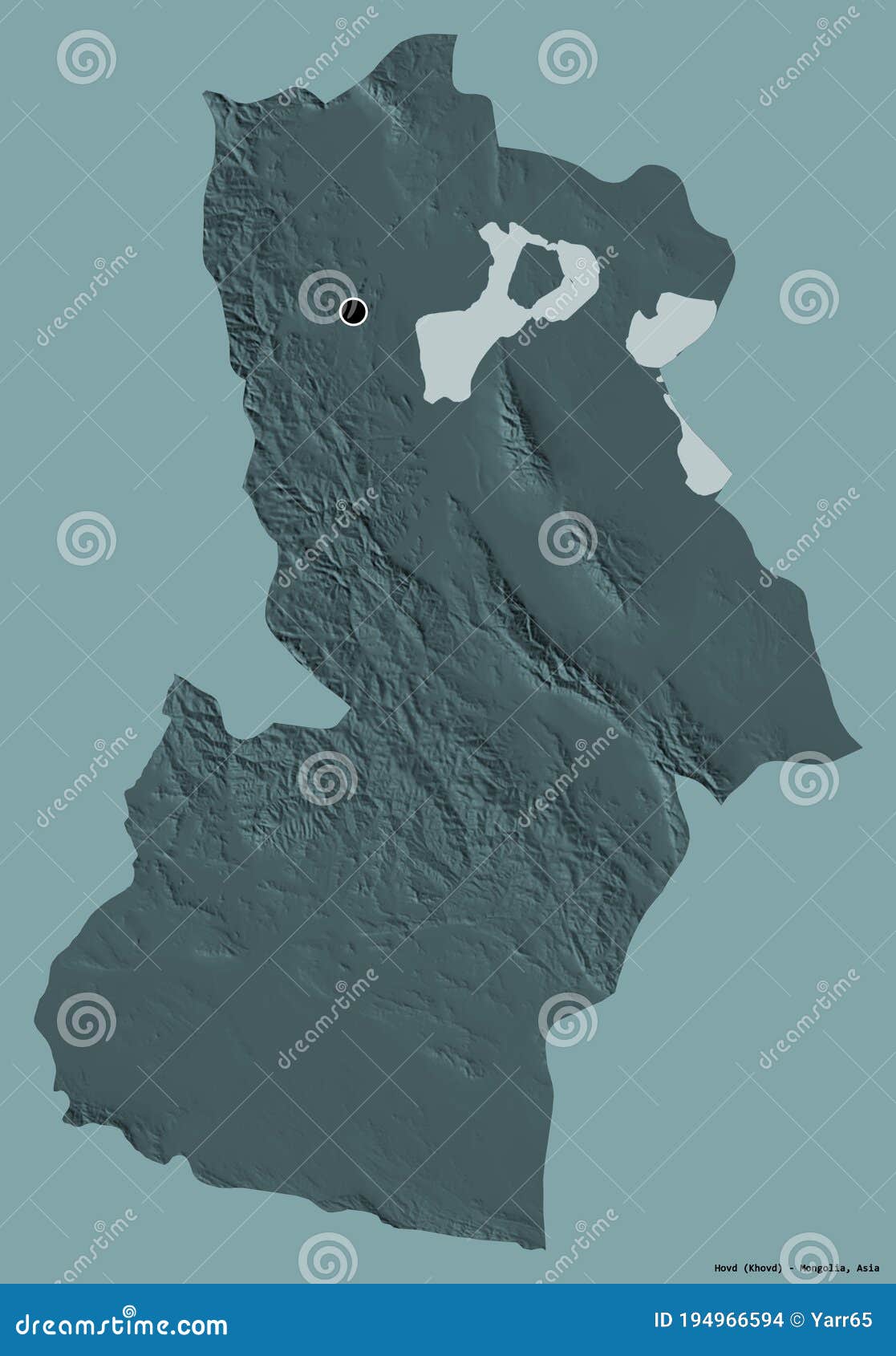 Hovd, Province of Mongolia, on Solid. Administrative Stock Illustration ...