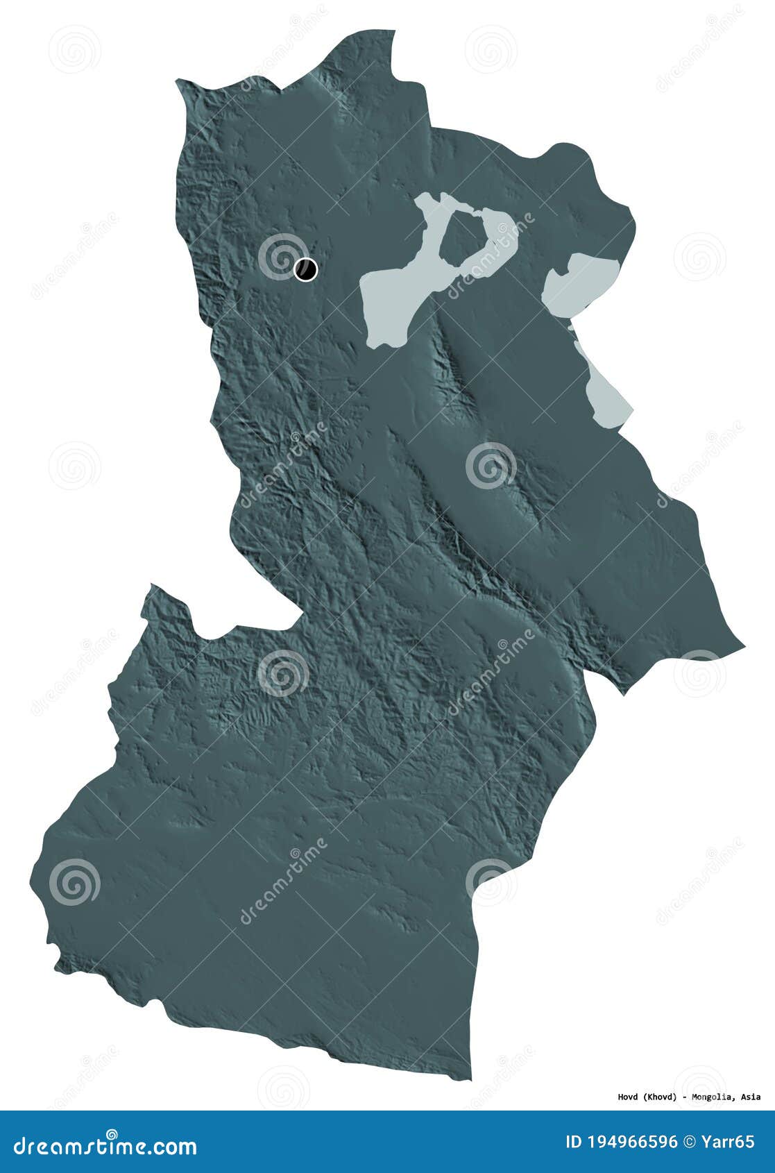 Hovd, Province of Mongolia, on White. Administrative Stock Illustration ...