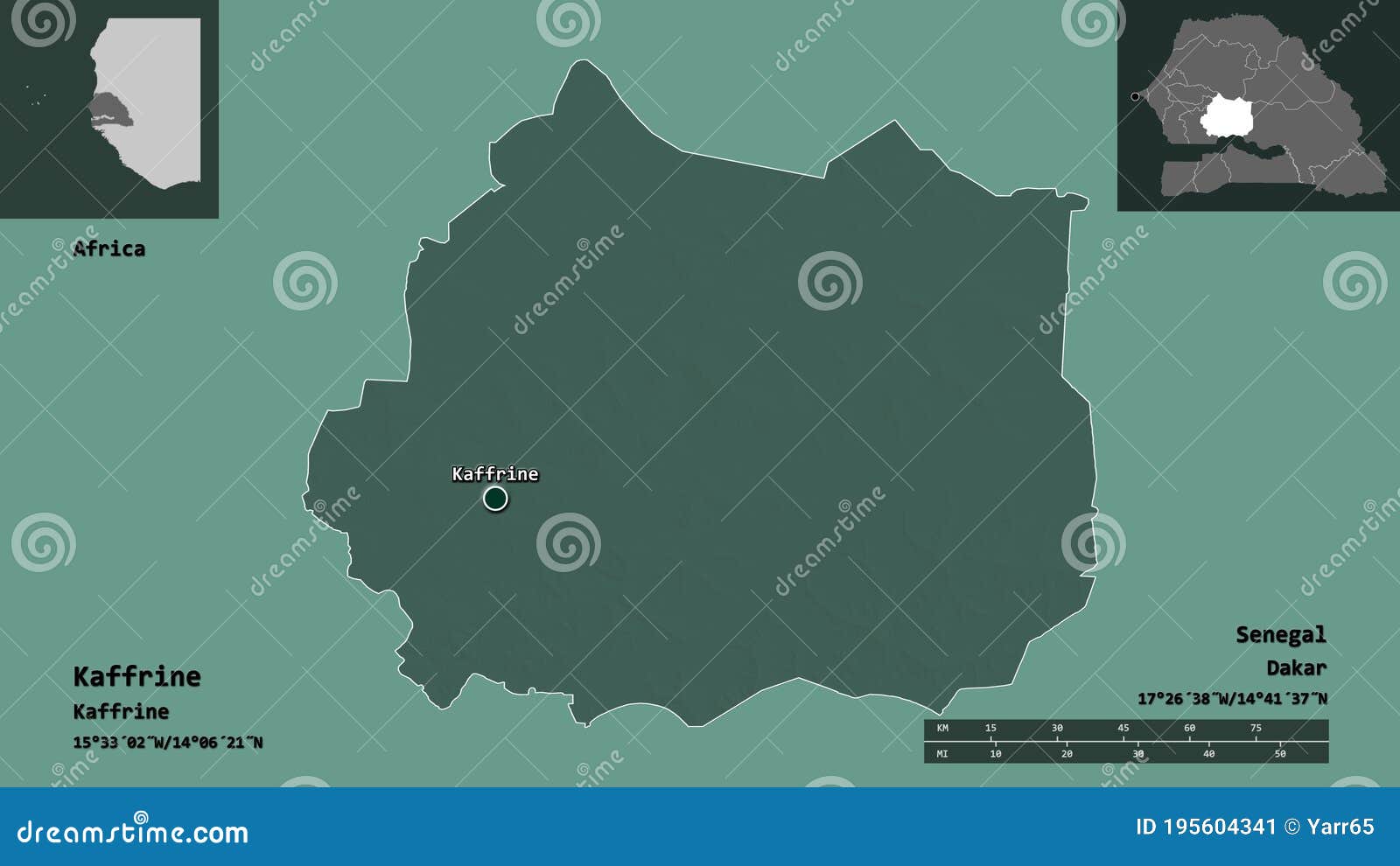 Kaffrine, Region of Senegal,. Previews. Administrative Stock ...