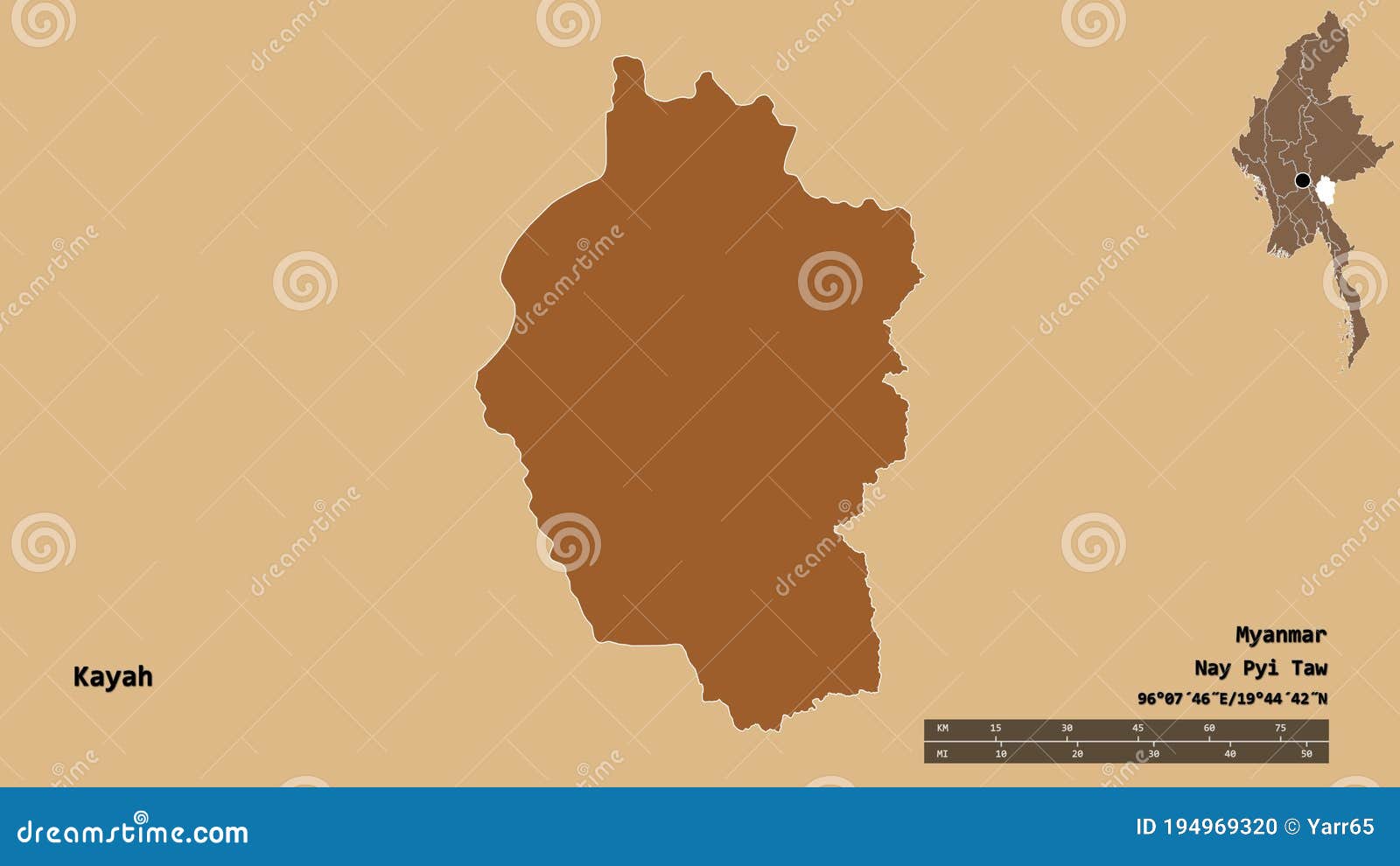 Kayah, State of Myanmar, Zoomed. Pattern Stock Illustration ...