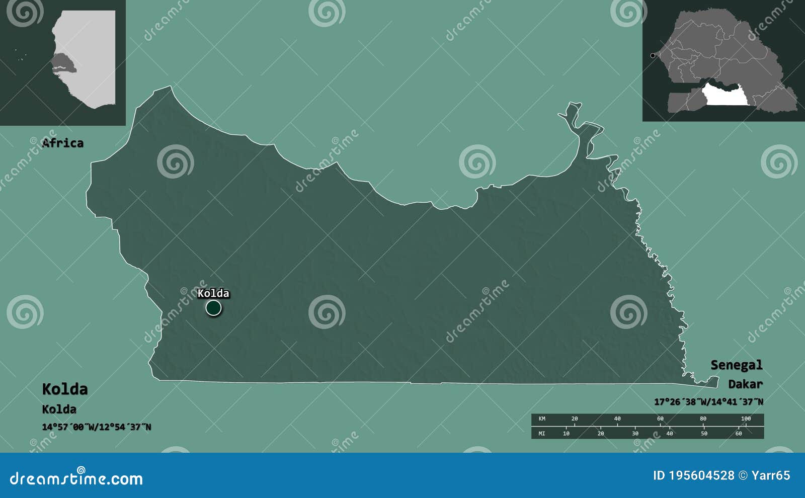 Kolda, Region of Senegal,. Previews. Administrative Stock Illustration ...