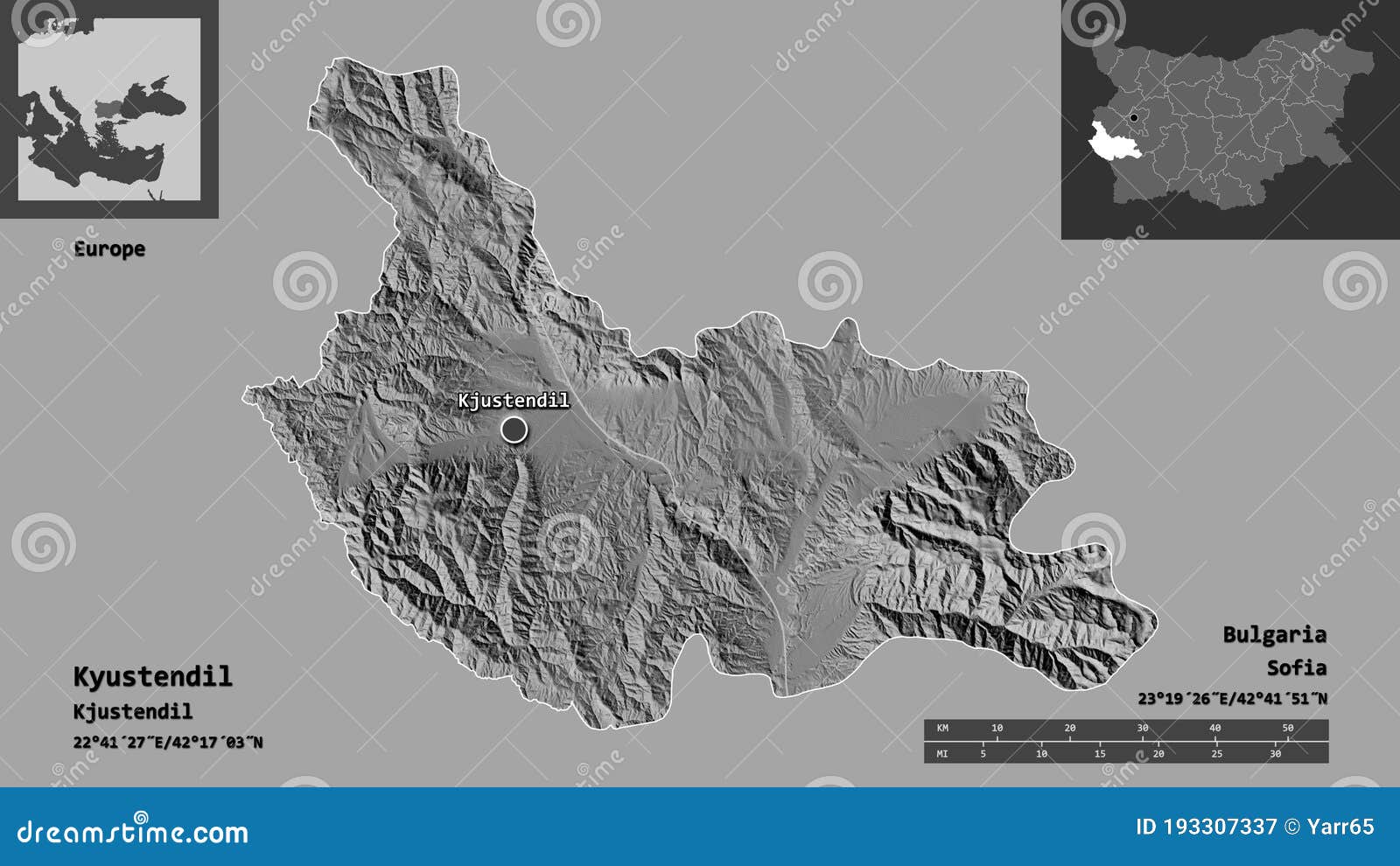 Kyustendil, Province of Bulgaria,. Previews. Bilevel Stock Illustration ...