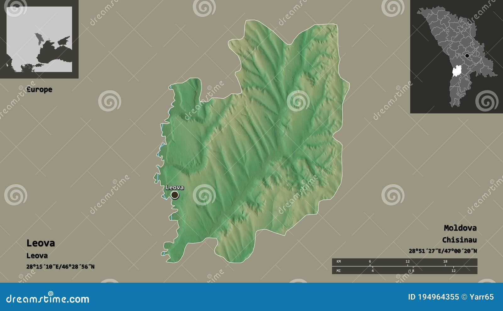 Leova, District of Moldova,. Previews. Relief Stock Illustration ...