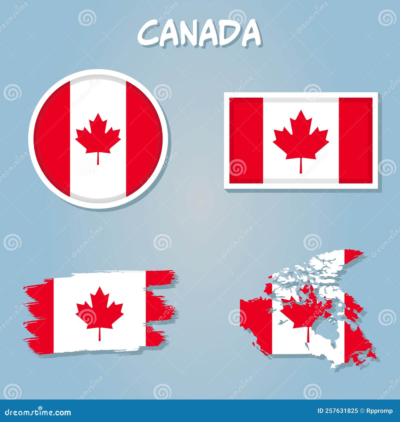 Shape Map and Flag of Canada Country Stock Vector - Illustration of ...