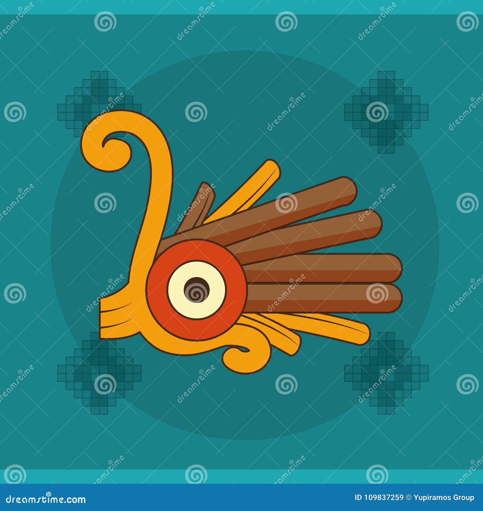 Maya shape design stock vector. Illustration of ancient - 109837259