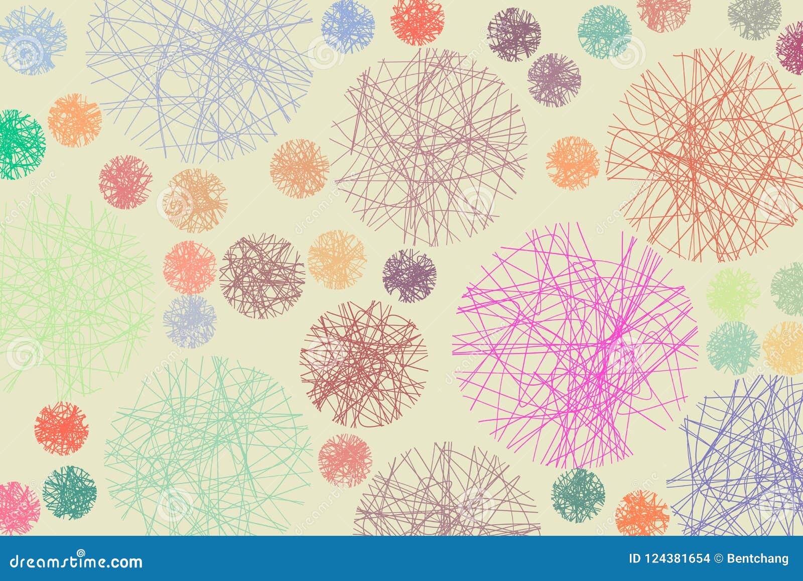 Shape of Messy Random Line Circles, Abstract Geometric Background ... Shape of Messy Random Line Circles, Abstract Geometric Background ...