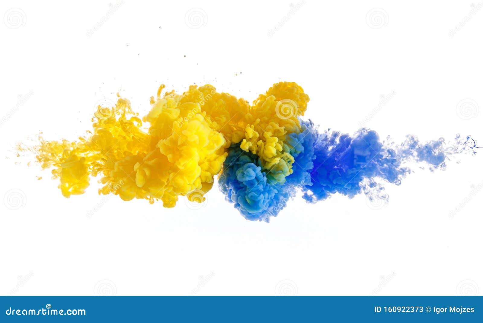 Shape from Mix of Two Colors in Water Background Stock Image - Image of ...