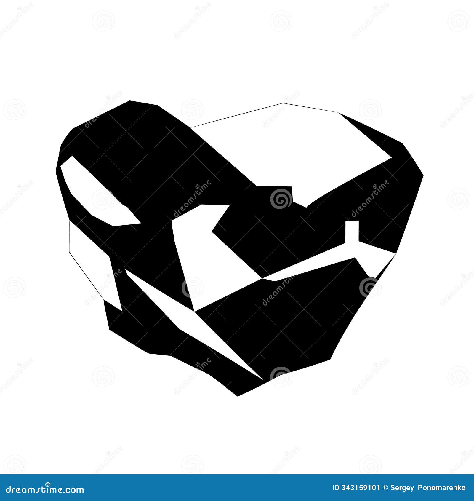 Shape of Natural Rough Diamond. Stock Vector - Illustration of sketch ...