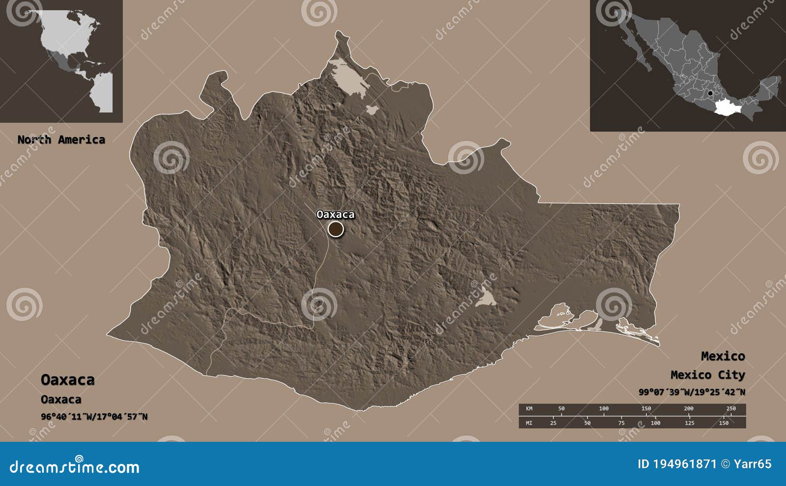 Oaxaca, State of Mexico,. Previews. Administrative Stock Illustration ...