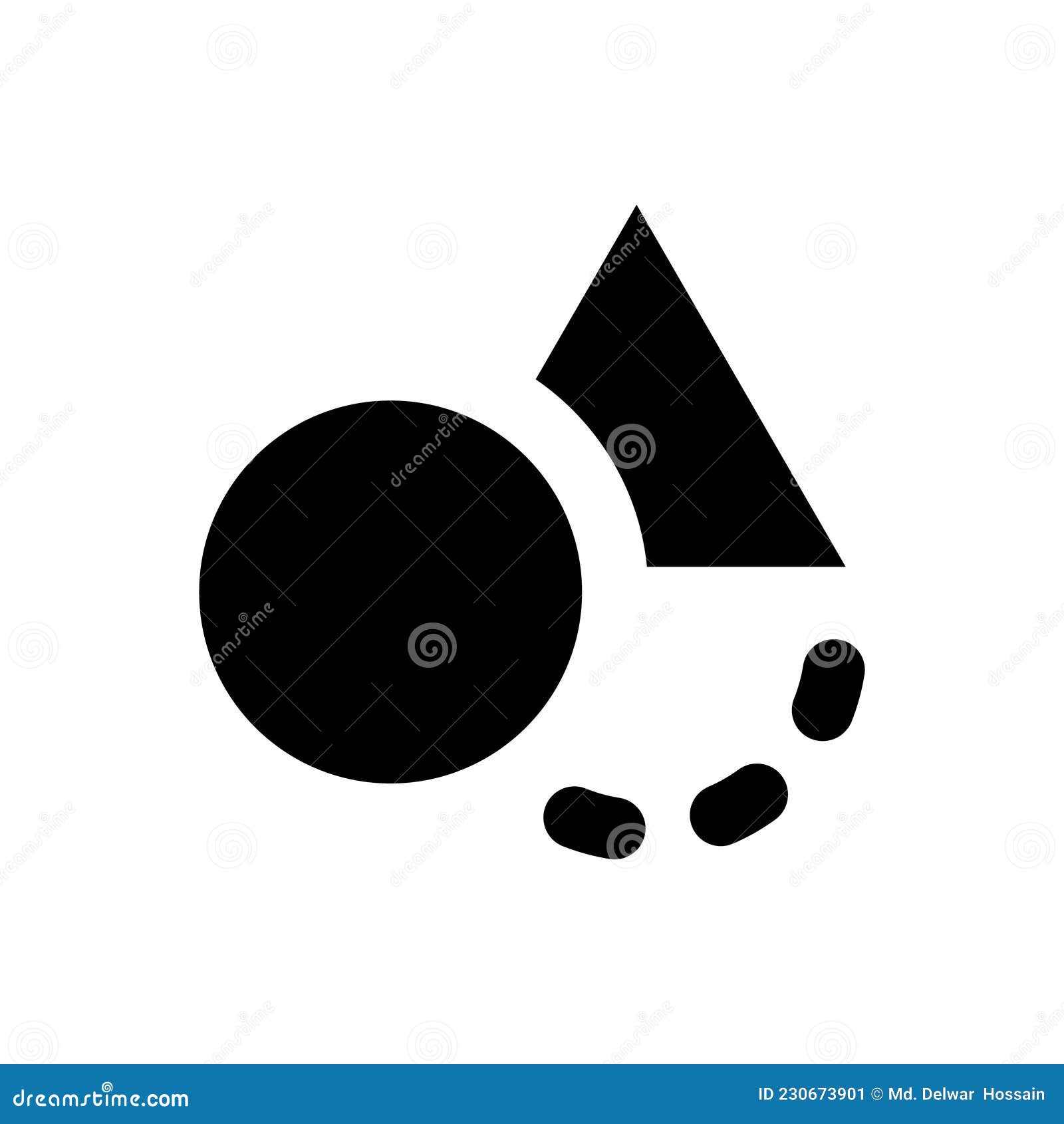 Shape object icon stock vector. Illustration of icon - 230673901