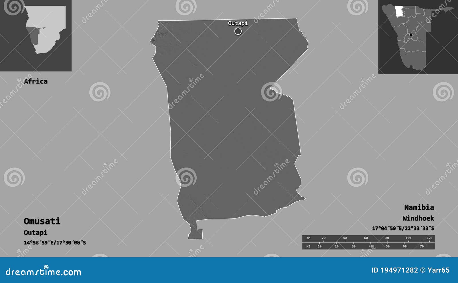 Omusati, Region of Namibia,. Previews. Bilevel Stock Illustration ...