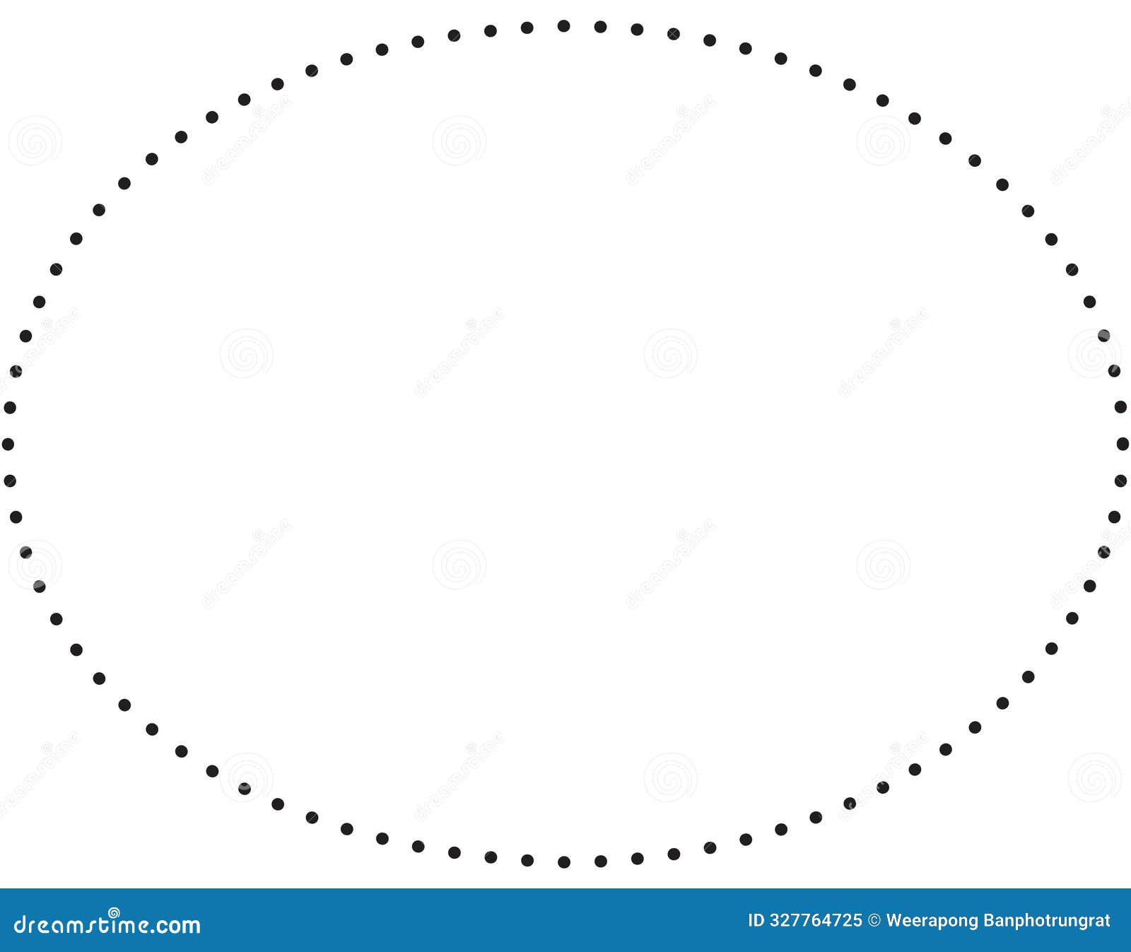 Geometric Oval Shape Element with Dashed Lines, Concentric Circle ...