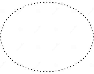 Geometric Oval Shape Element with Dashed Lines, Concentric Circle ...